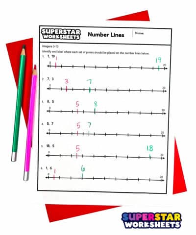 Number Line Worksheets - Superstar Worksheets