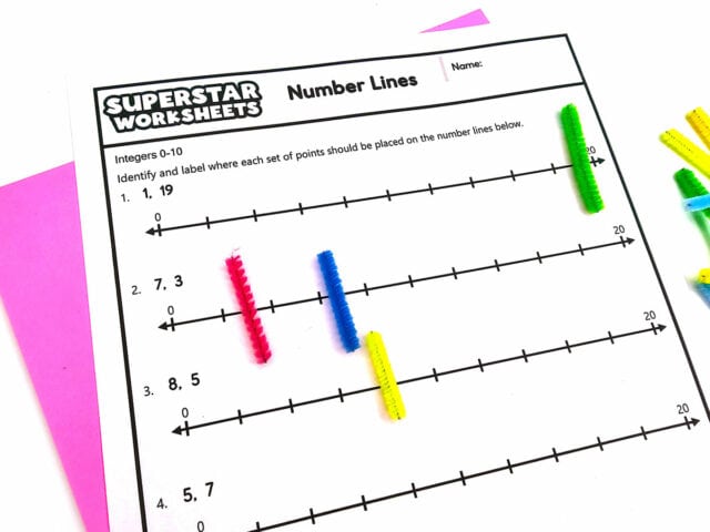 Number Line Worksheets - Superstar Worksheets