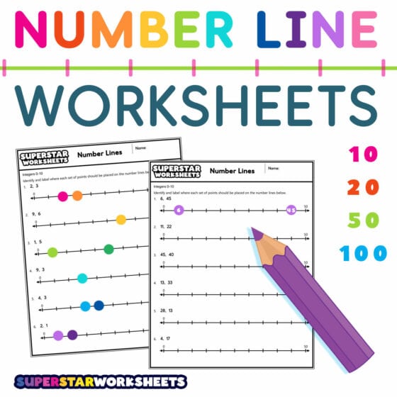 Number Line Worksheets - Superstar Worksheets