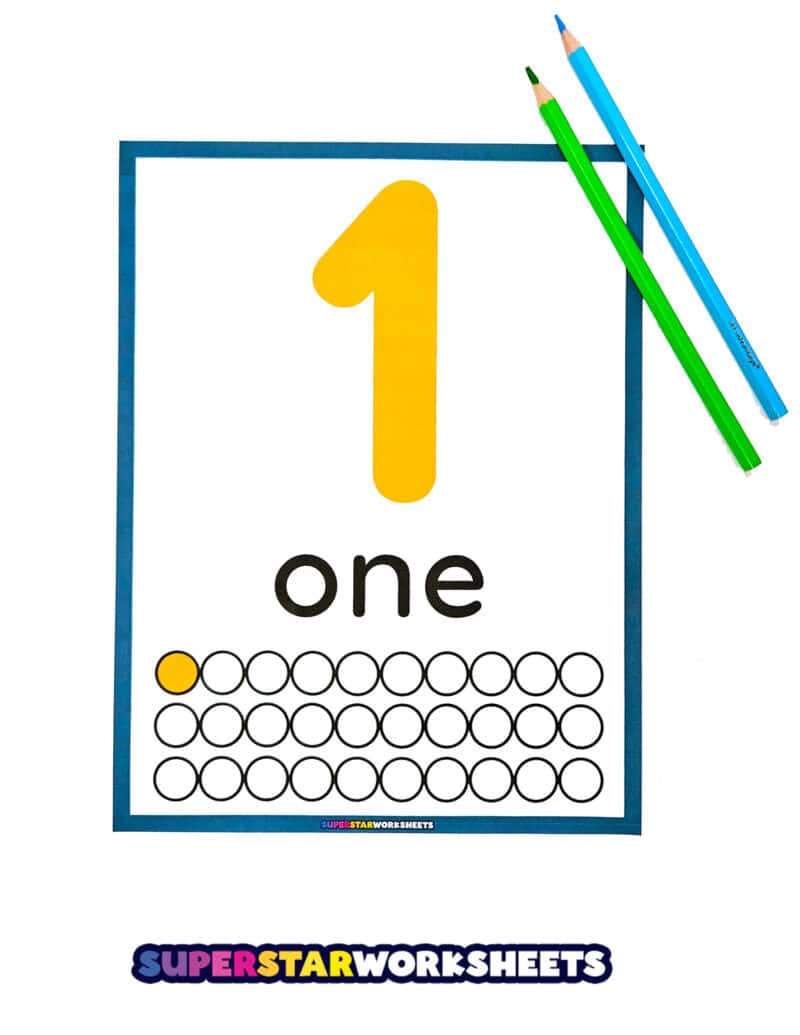 Number Posters - Superstar Worksheets