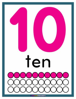 Number Posters - Superstar Worksheets