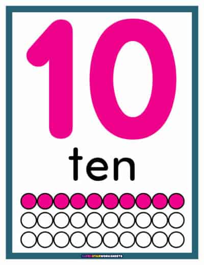 Number Posters - Superstar Worksheets