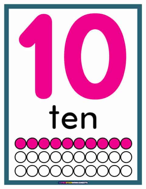 Number Posters - Superstar Worksheets