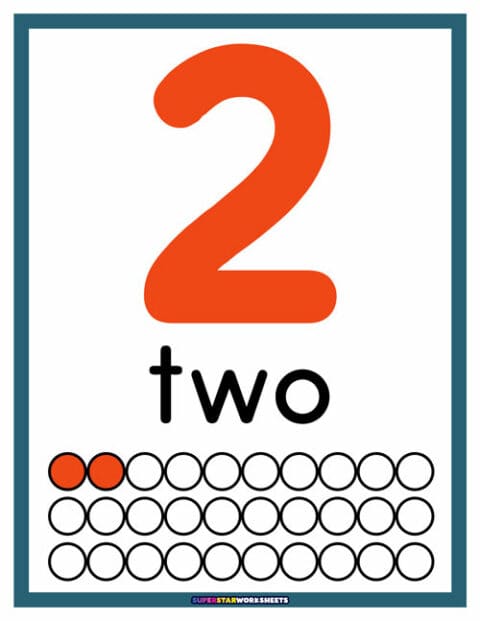Number Posters - Superstar Worksheets