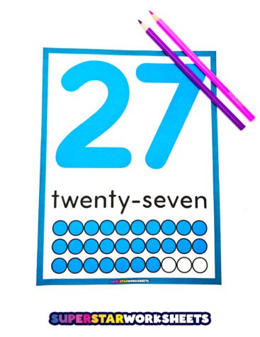 Number Posters - Superstar Worksheets