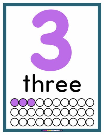 Number Posters - Superstar Worksheets