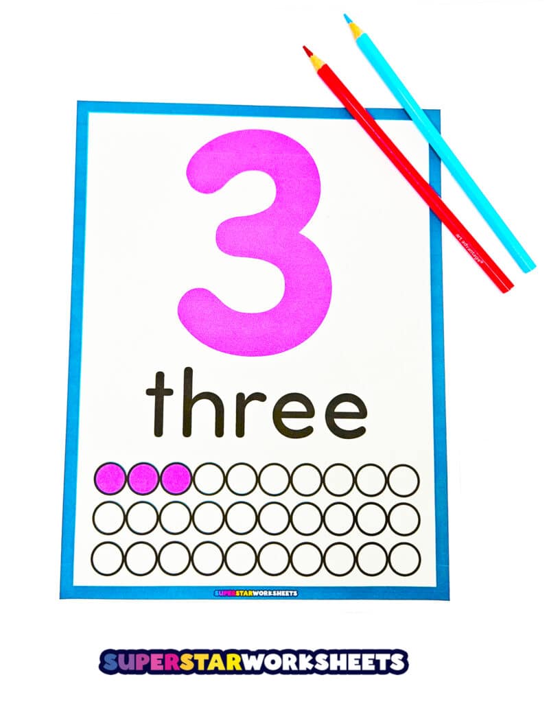 Number Posters - Superstar Worksheets