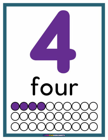 Number Posters - Superstar Worksheets