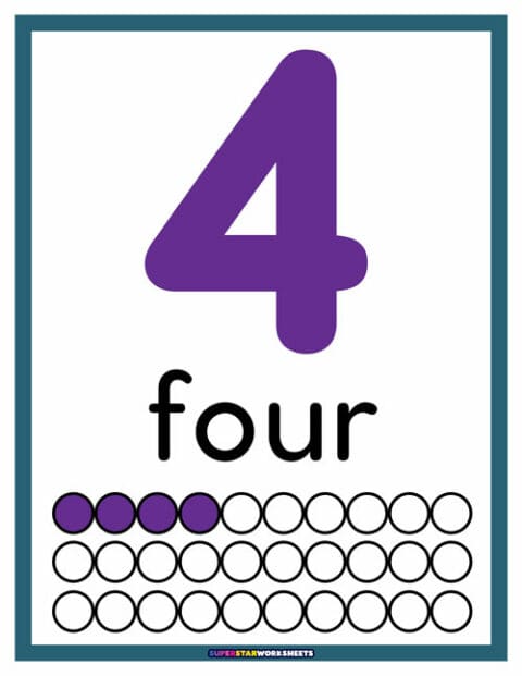 Number Posters - Superstar Worksheets