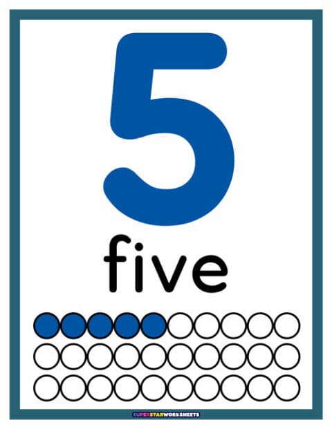 Number Posters - Superstar Worksheets