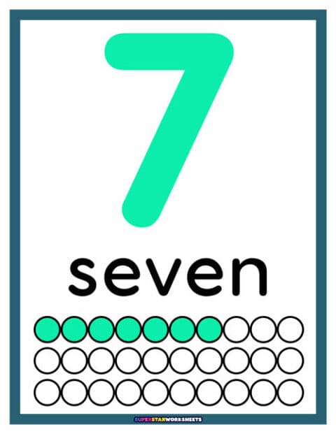 Number Posters - Superstar Worksheets