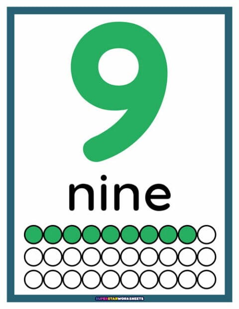 Number Posters - Superstar Worksheets