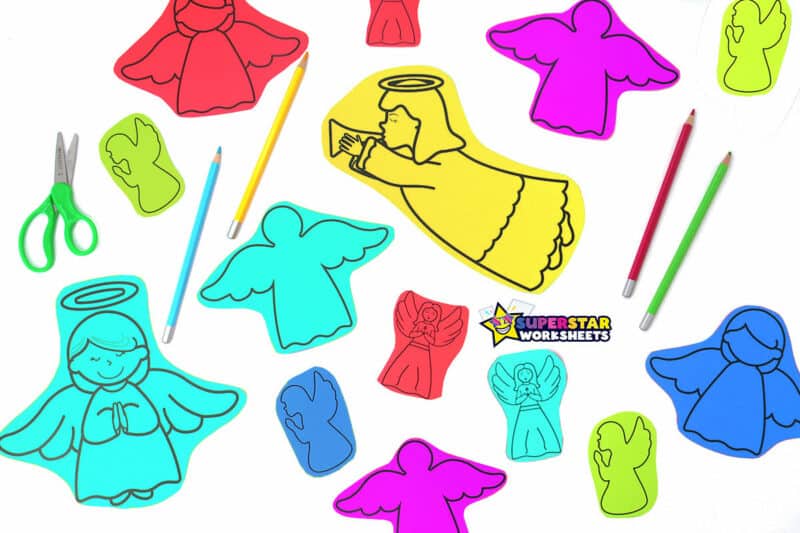 Angel Template (Free Printables) - Superstar Worksheets