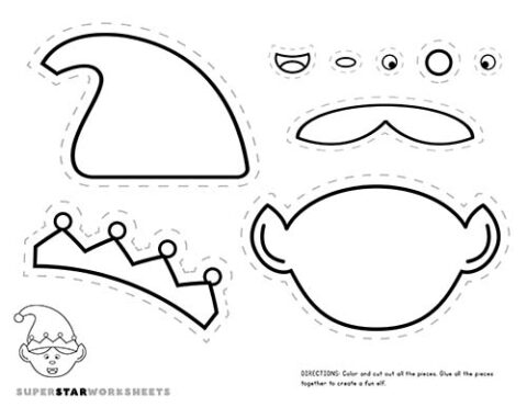 Elf Template - Superstar Worksheets