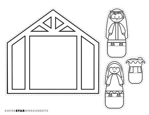 Nativity Template (Free Printables) - Superstar Worksheets