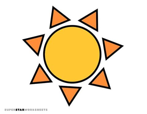 Sun Template - Superstar Worksheets