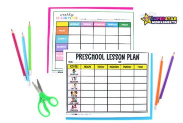 Lesson Plan Template (Free Printables) - Superstar Worksheets