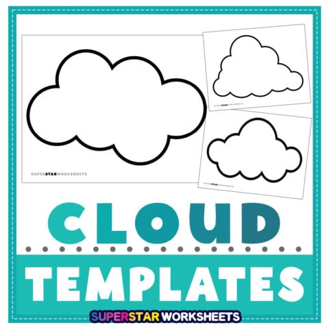 Cloud Template (Free Printables) - Superstar Worksheets