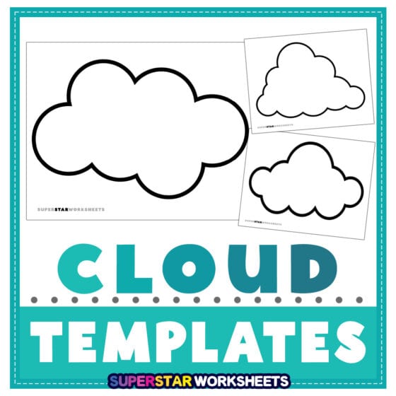 Cloud Template (Free Printables) - Superstar Worksheets