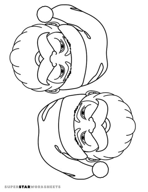 Santa Template - Superstar Worksheets