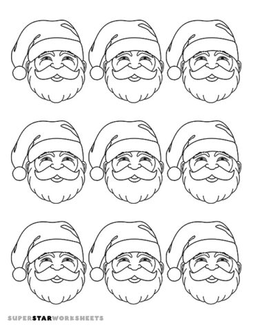 Santa Template - Superstar Worksheets