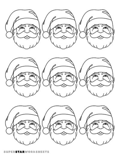 Santa Template - Superstar Worksheets