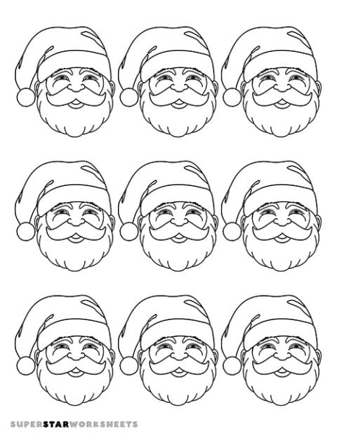 Santa Template - Superstar Worksheets