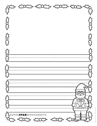 Santa Letter Templates (Free Printables) - Superstar Worksheets