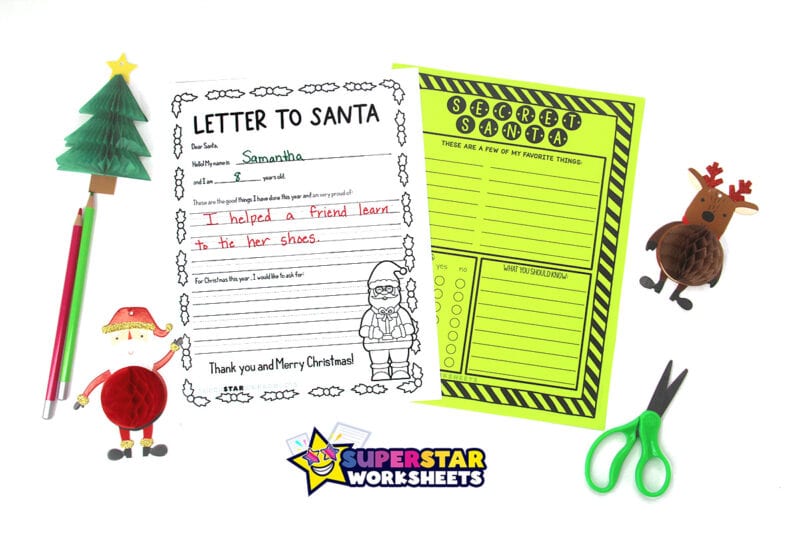 Santa Letter Templates (Free Printables) - Superstar Worksheets