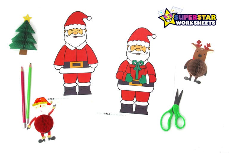 Santa Template - Superstar Worksheets