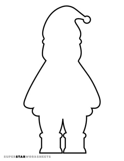 Santa Template - Superstar Worksheets
