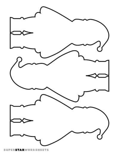 Santa Template - Superstar Worksheets
