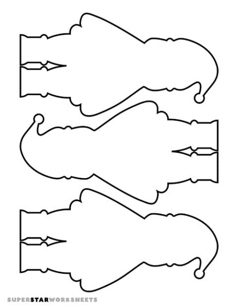 Santa Template - Superstar Worksheets