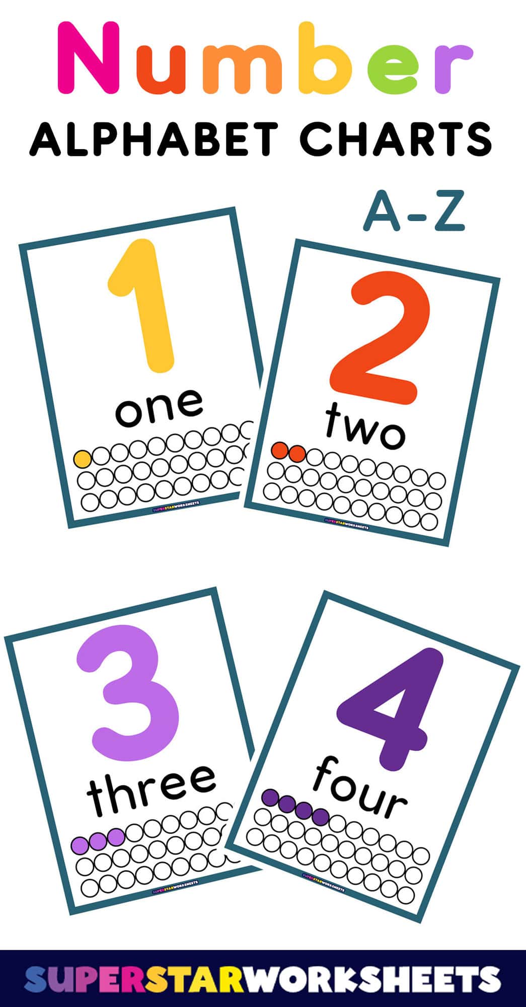 Number Posters - Superstar Worksheets