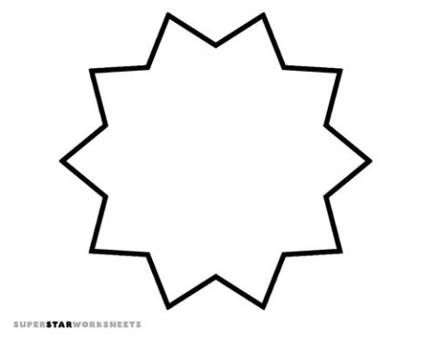 Sun Template - Superstar Worksheets