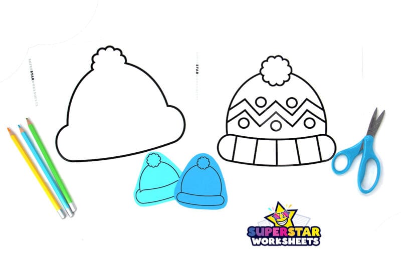 Winter Hat Template (Free Printables) - Superstar Worksheets