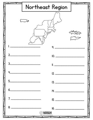 USA Map Worksheets - Superstar Worksheets