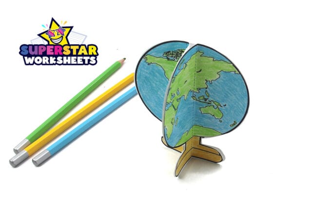 Earth Template (Free Printables) - Superstar Worksheets