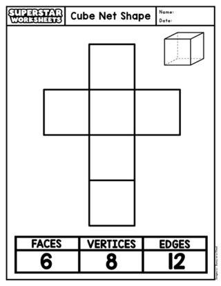 3D Shape Nets - Superstar Worksheets