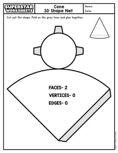 3D Shape Nets - Superstar Worksheets