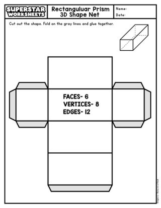 3D Shape Nets - Superstar Worksheets