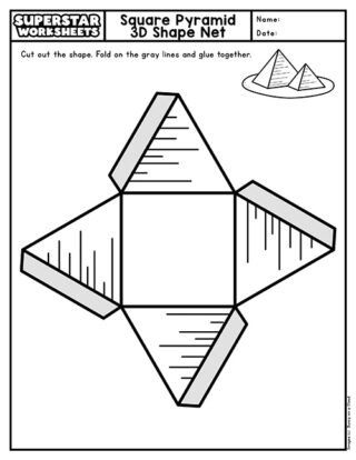 3D Shape Nets - Superstar Worksheets