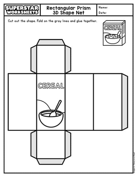 3D Shape Nets - Superstar Worksheets