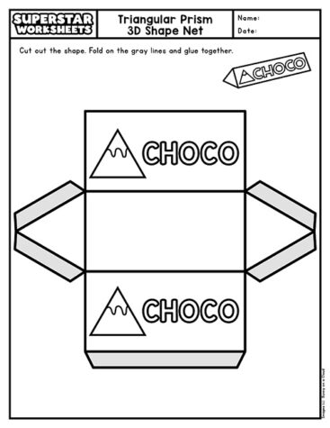 3D Shape Nets - Superstar Worksheets