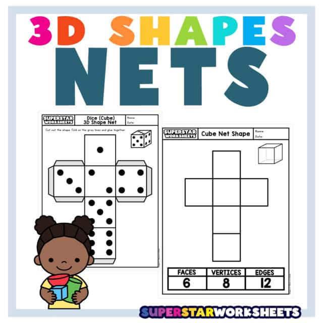 3D Shape Nets - Superstar Worksheets