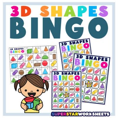 3D Shape BINGO - Superstar Worksheets