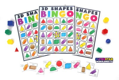 3D Shape BINGO - Superstar Worksheets