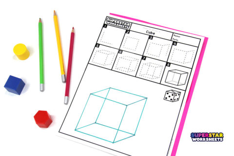 3d Shapes Drawing Superstar Worksheets