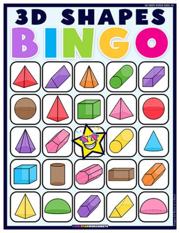 3D Shape BINGO - Superstar Worksheets