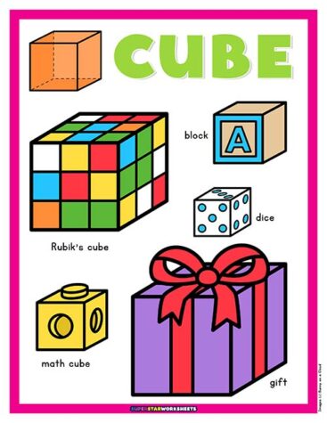 3D Shapes Chart - Superstar Worksheets